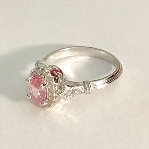 Fragrant Jewels | Jewelry | New Faux Diamond Ring Pink Halo Vintage ...